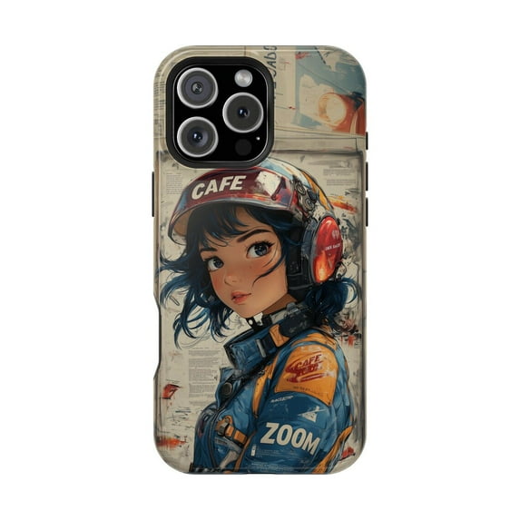 Anime Cafe Racer Vintage Magazine Cover Retro Artwork Phone Case with ...