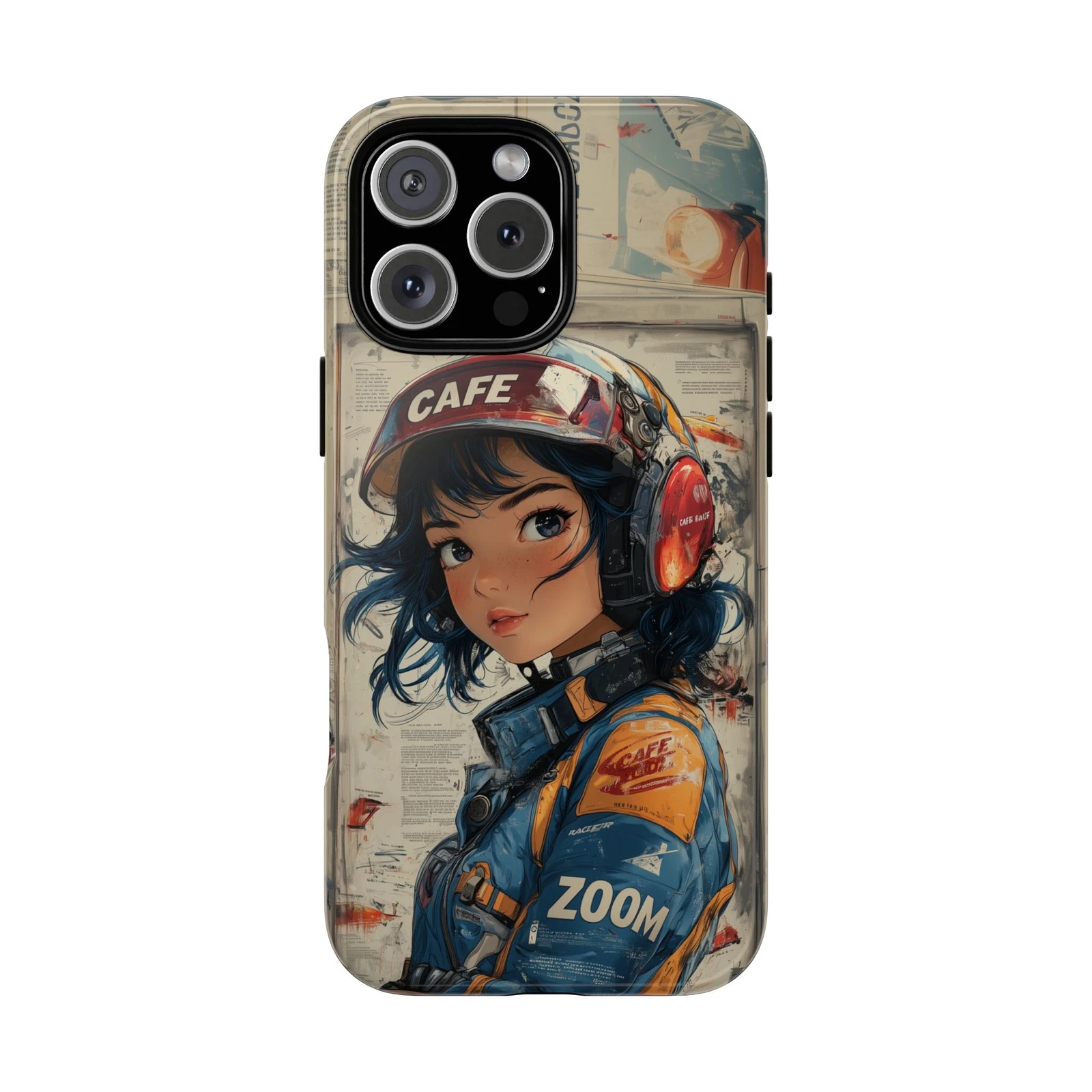 Anime Cafe Racer Vintage Motorcycle Biker Art iPhone 11–16 Pro Max ...