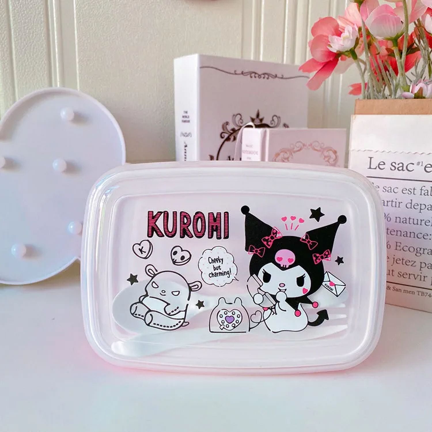 Anime Cartoon Double-compartment Lunch Box Hello Kitty Kuromi Student ...