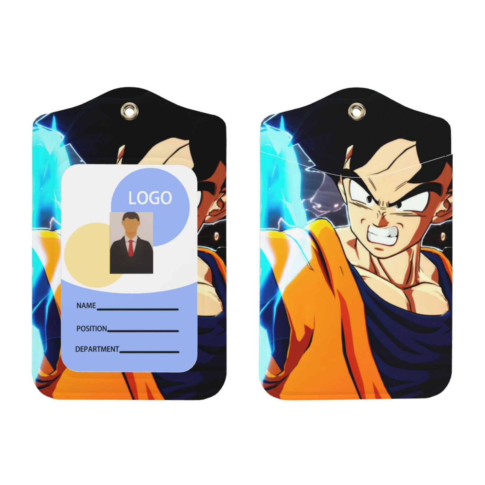 Anime Cartoon Dragon Ball Z Badge Holder PU Leather ID Badge Card ...