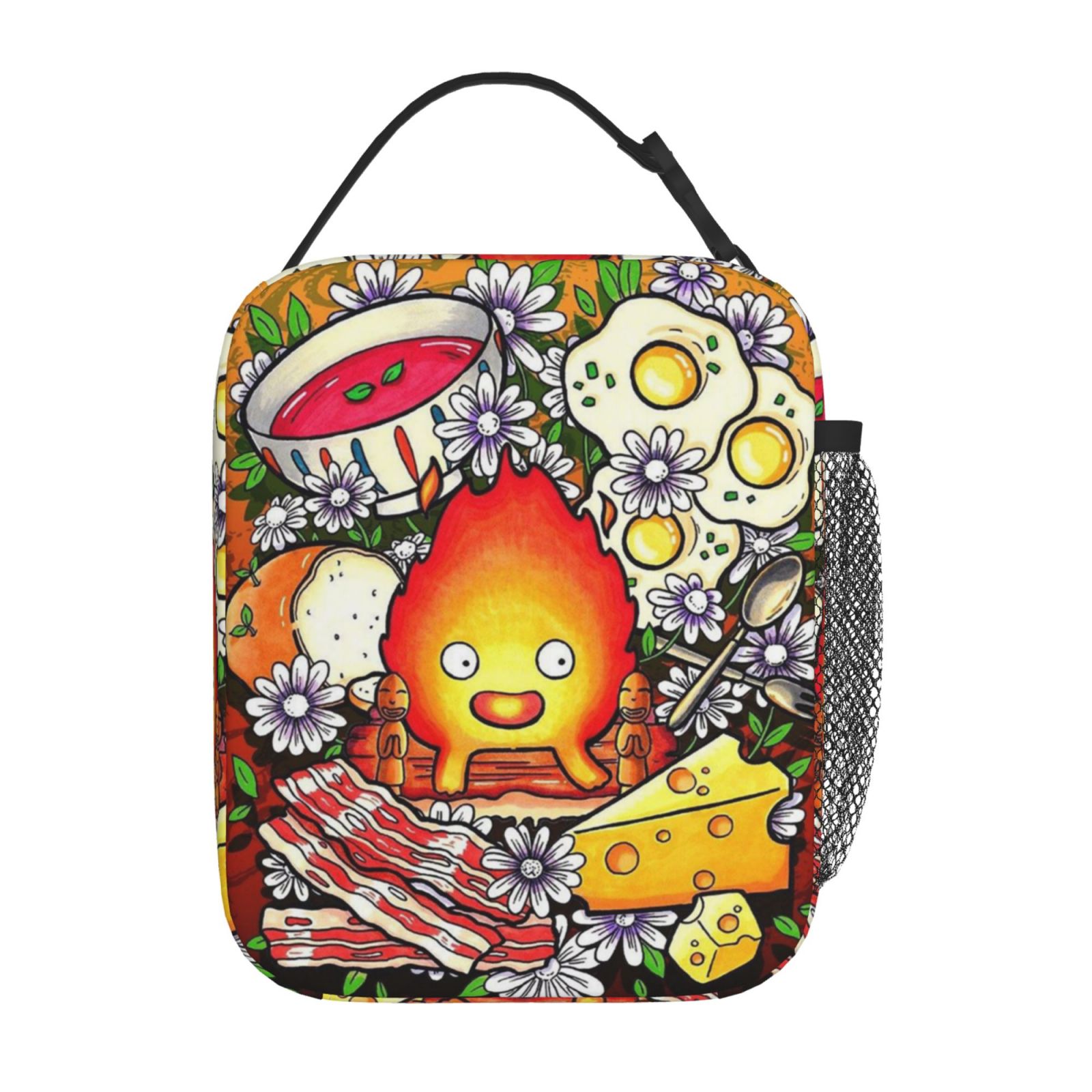 Howls Moving Castle Fire Lunch Box - Insulated Lunch Bag For Cute Lunch ...