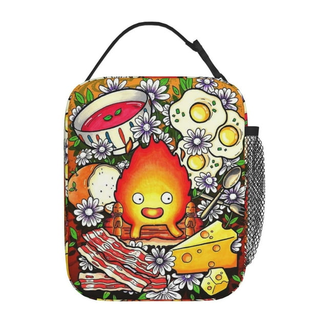 Howls Moving Castle Fire Lunch Box - Insulated Lunch Bag For Cute Lunch ...