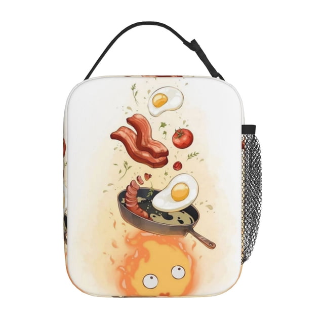 Howls Moving Castle Fire Lunch Box - Insulated Lunch Bag For Cute Lunch ...