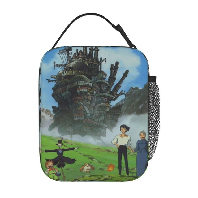 Anime Cartoon Howls Moving Castle Lunch Box - Insulated Lunch Bag For ...