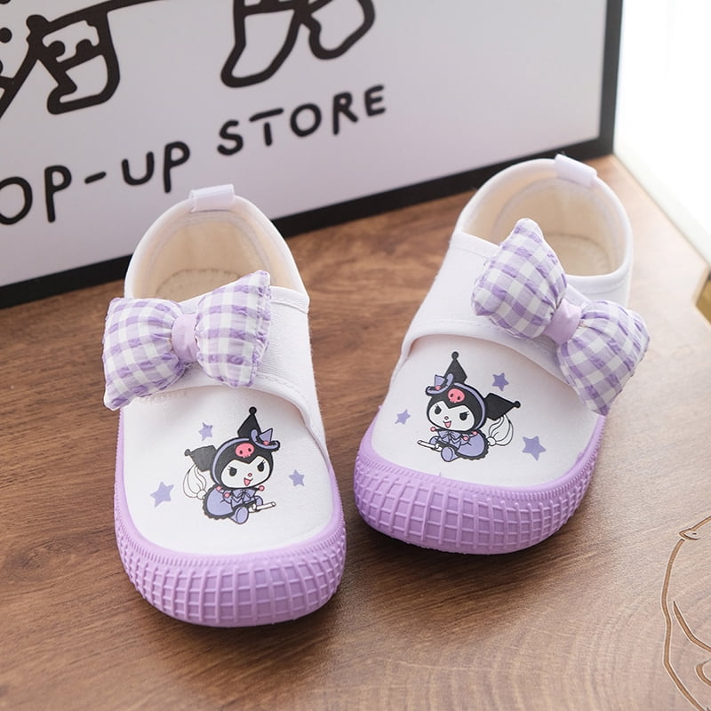 Anime Cartoon Kuromi White Shoes Indoor Breathable Canvas Shoes ...