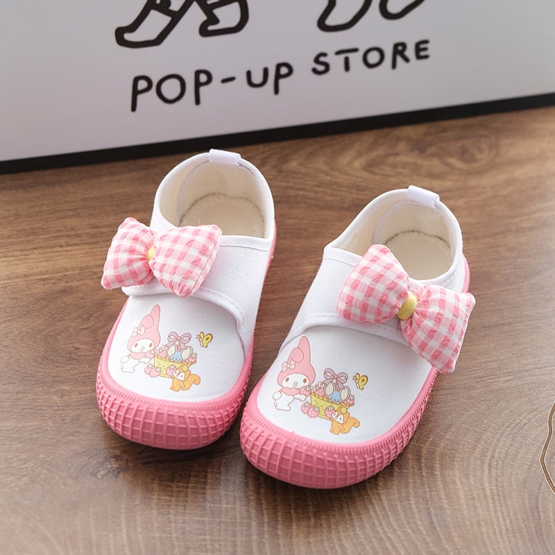 Anime Cartoon Kuromi White Shoes Indoor Breathable Canvas Shoes ...
