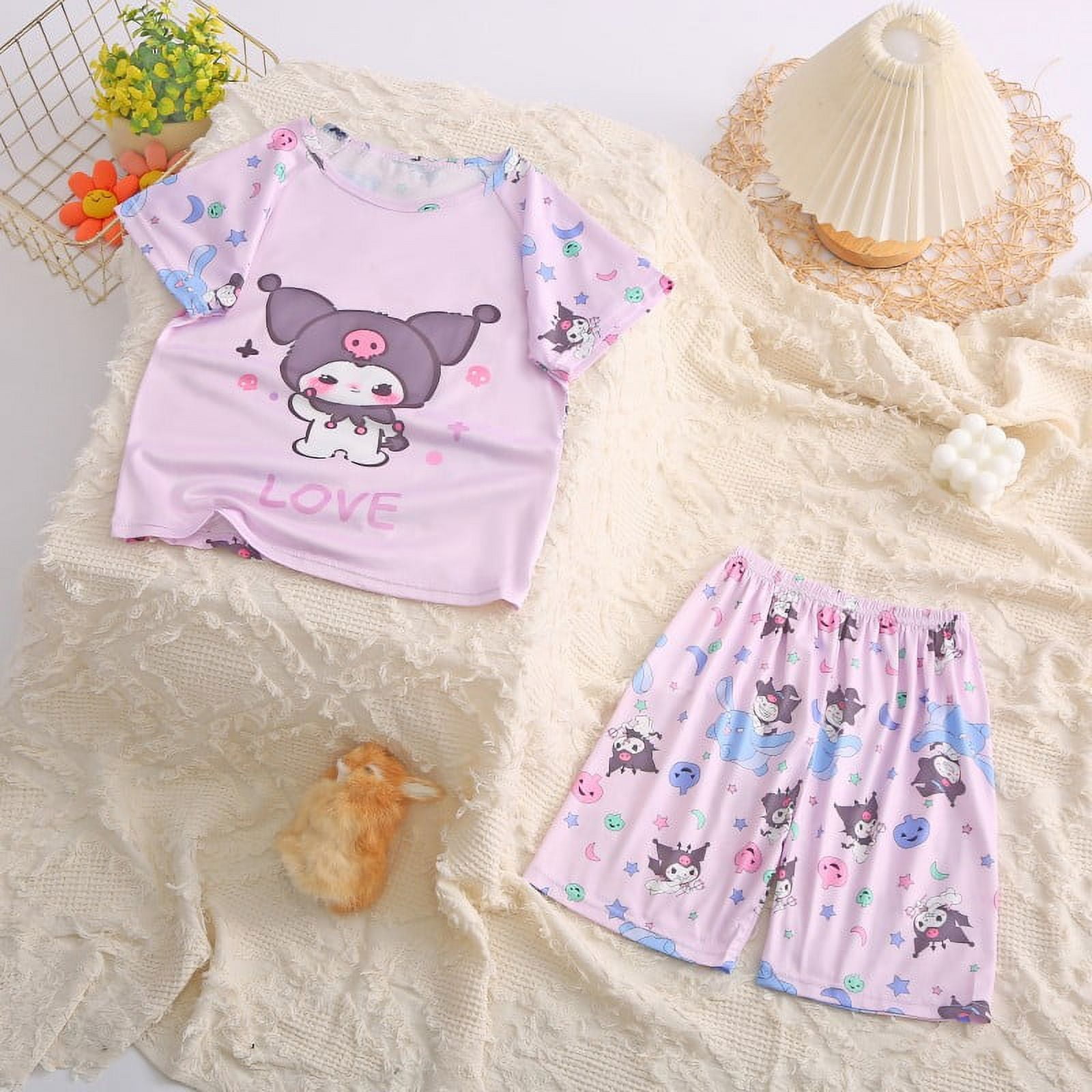 Anime Cartoon Sanrio Kuromi My Melody Pom Pom Purin Summer Children's ...