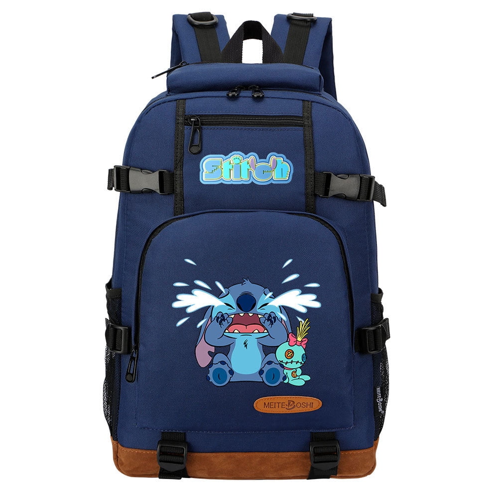 Anime Cartoon Stitch Print Student Backpack Unisex Casual Travel Large ...