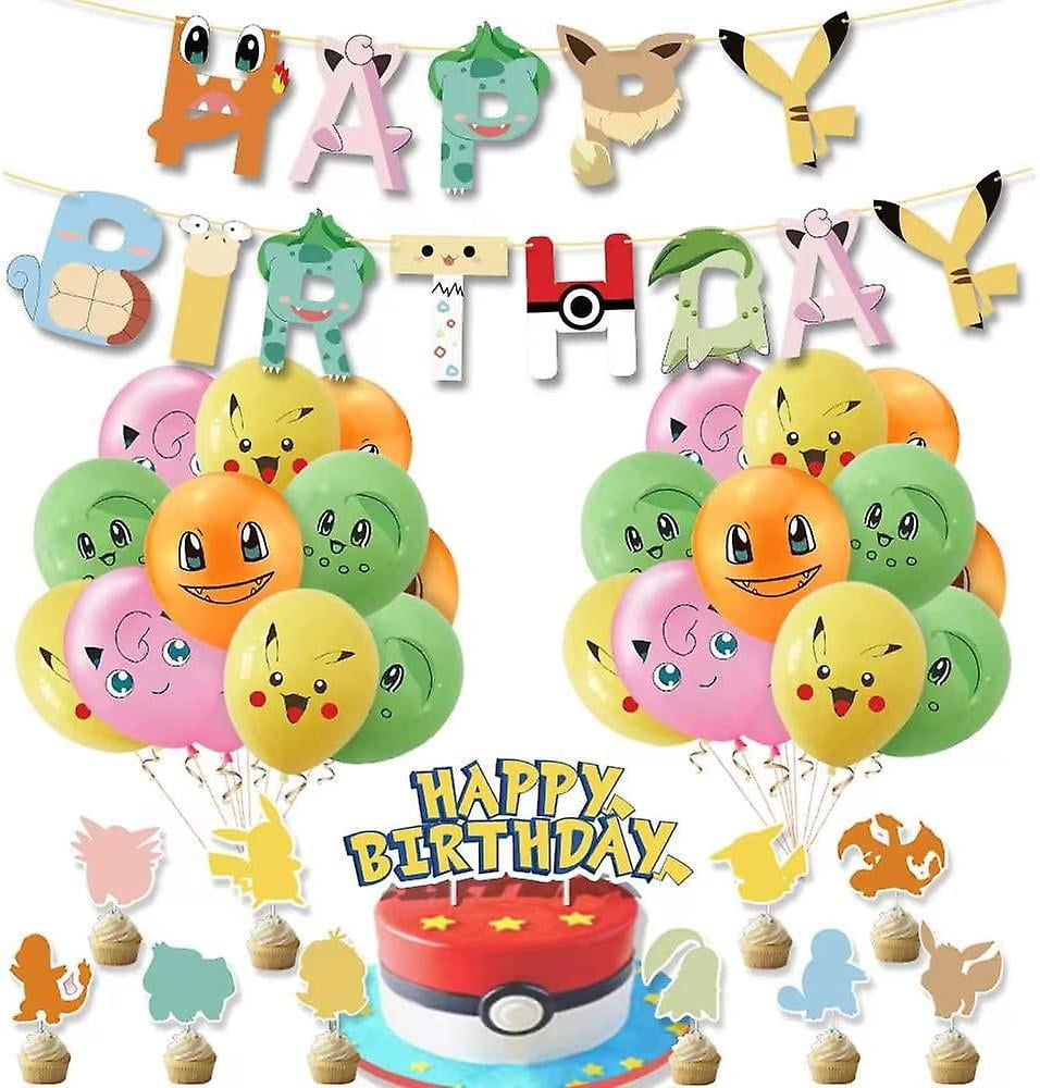 Anime Cartoon Themed Birthday Decorations Party Supplies Include Happy ...