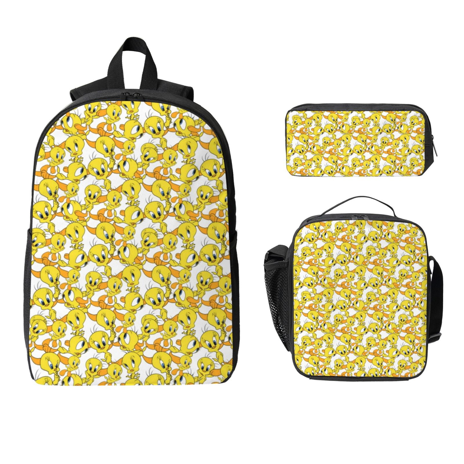 Anime Cartoon Tweety Bird 3pcs Game Backpack Set, 17inch Daypack With ...
