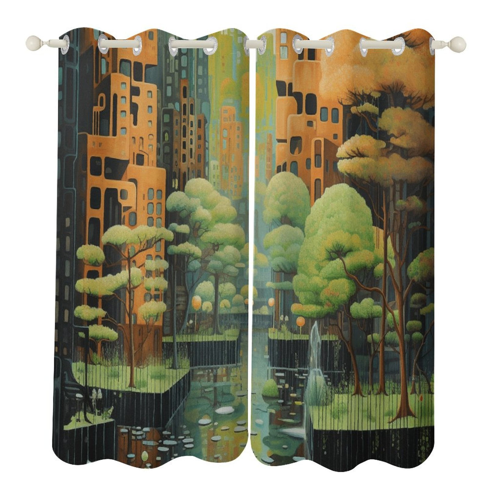 Anime Castle Blackout Curtains for Bedroom Curtains Insulated Room ...