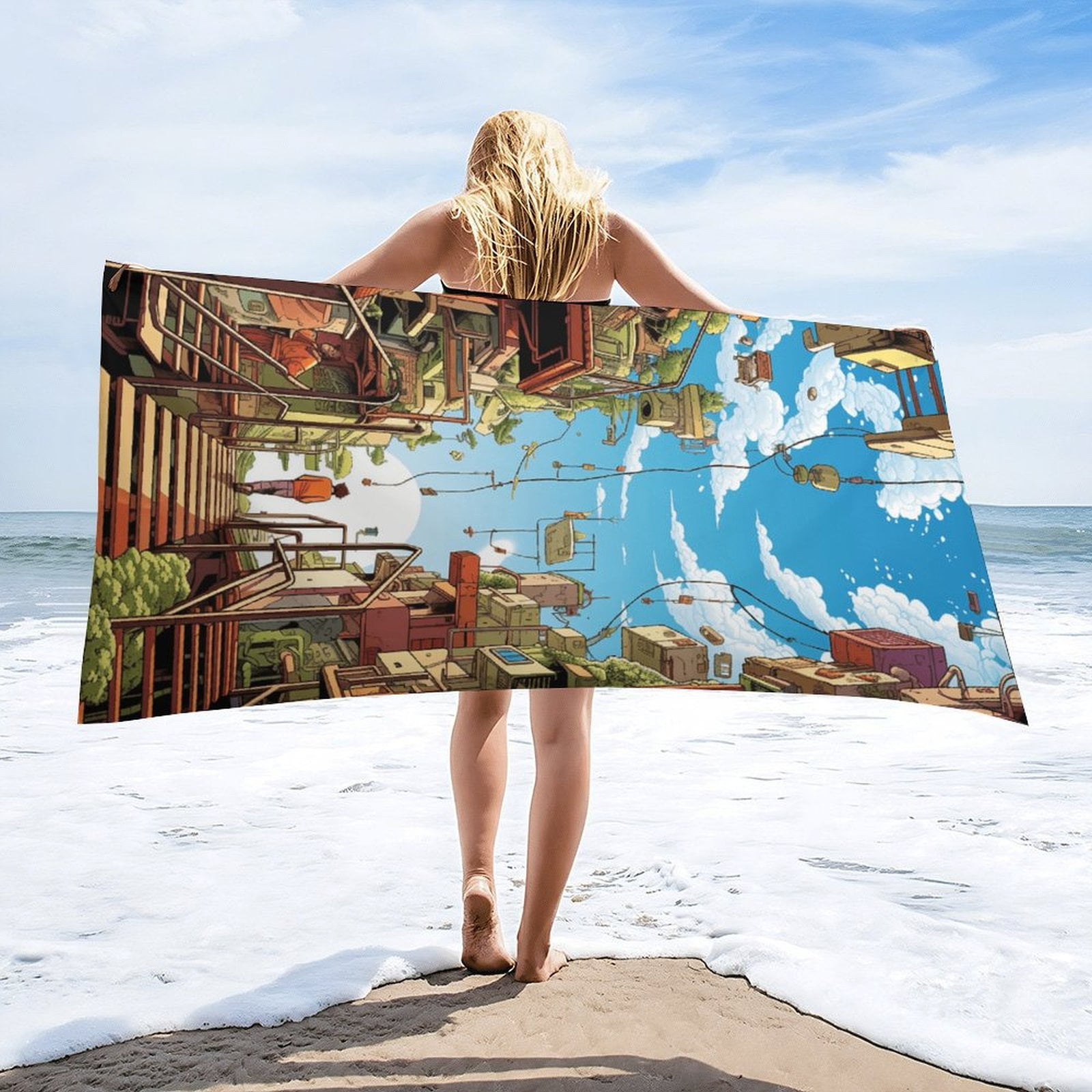 Anime Castle Microfiber Lightweight Beach Towel Quick Dry Absorbent ...