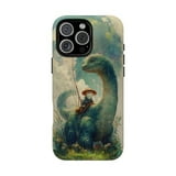 Anime Cat & Brachiosaurus Dinosaur Graphic Case for iPhone 11,12,13,14 ...