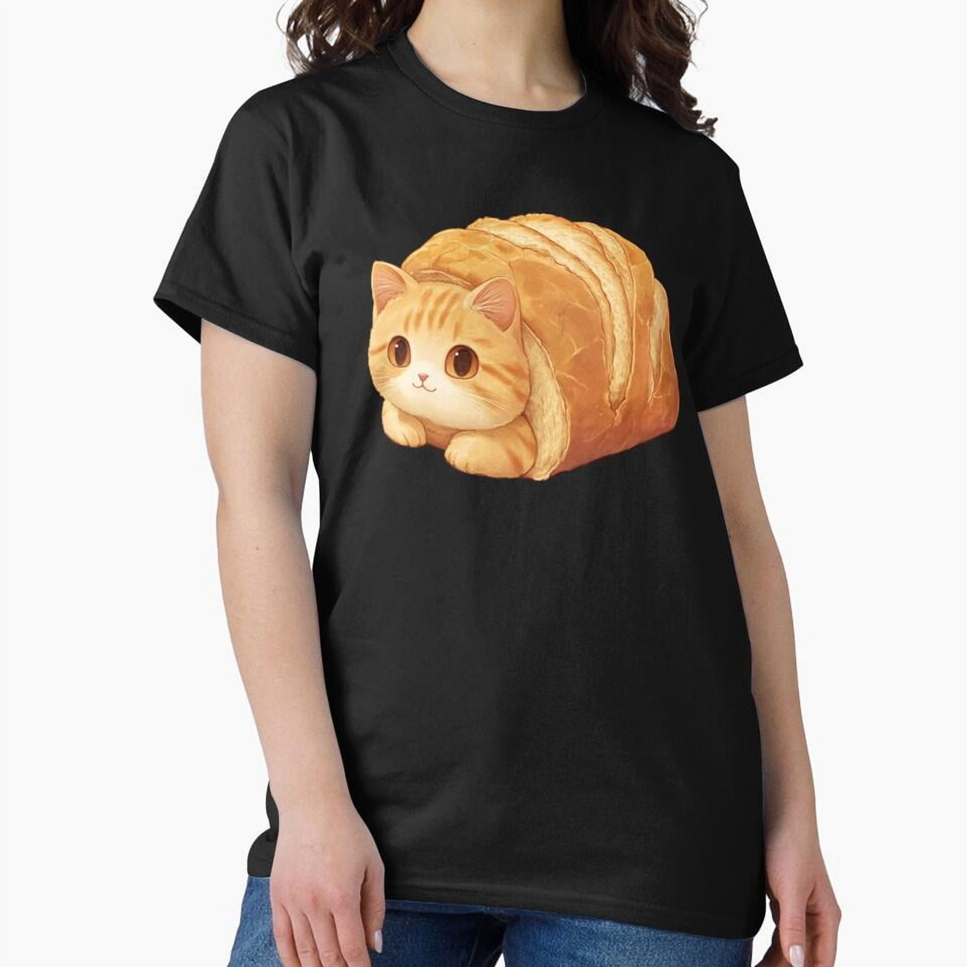 Anime Cat Bread Loaf Funny Cute Kitten Meme Classic Graphic Design ...