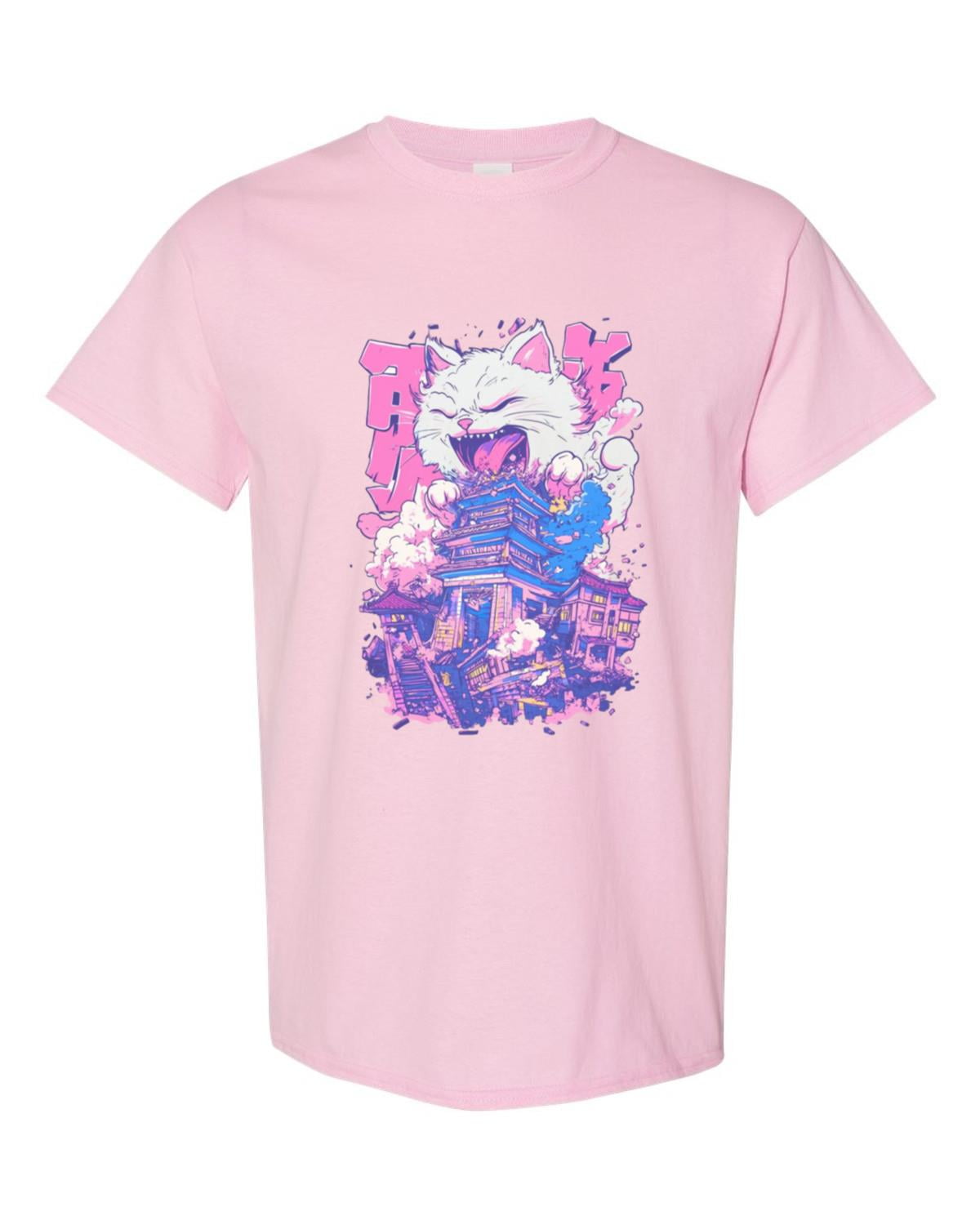 Anime Cat Monster Mash With Japanese Style And Comic Aesthetic T-Shirt ...