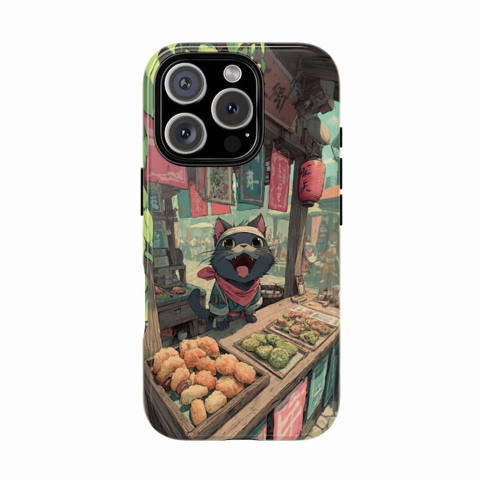 Anime Cat Street Food Vendor Cute Design Phone Case with iPhone 11 to ...