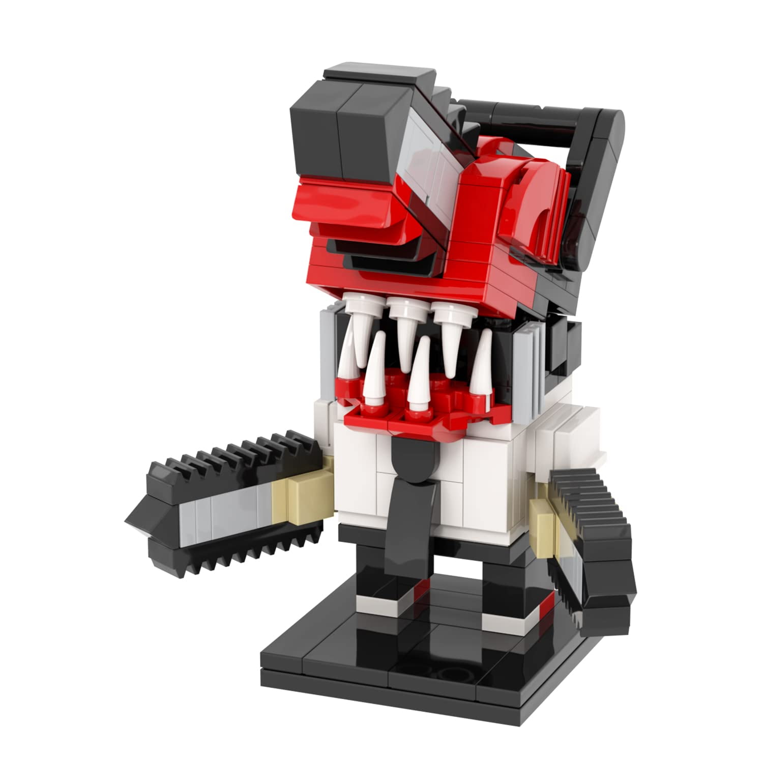 Anime Chainsaw Figures Man Brick Mini Headz Building Set,Creative Cute ...