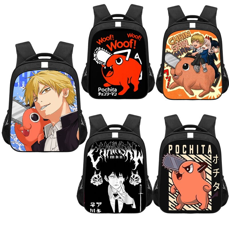 Anime Chainsaw Man Backpack for Teenager Denji Pochita Children School ...