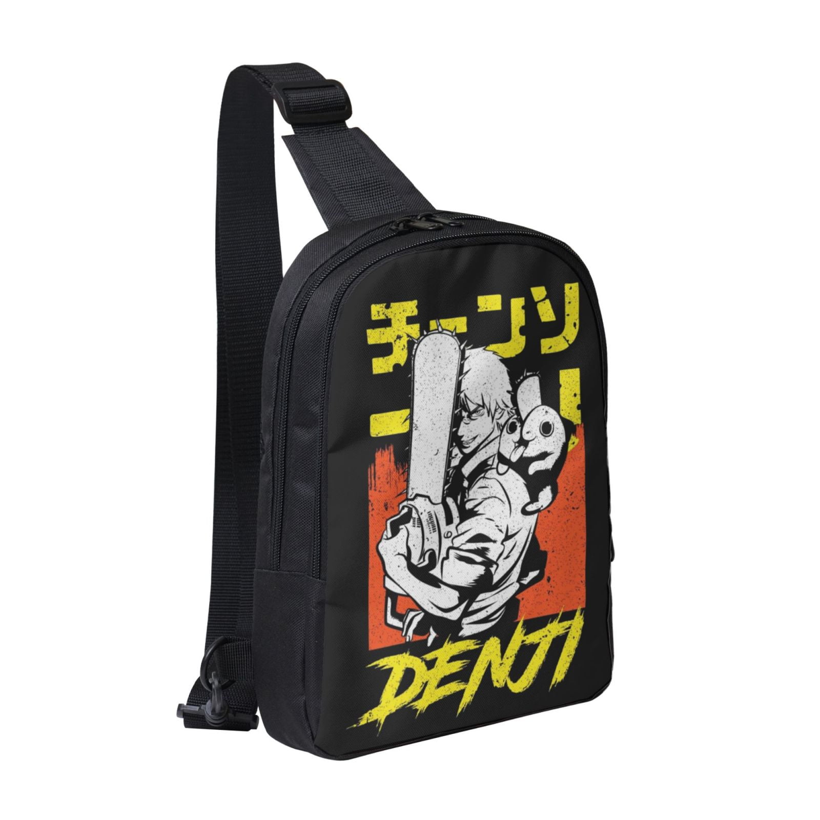 Anime Chainsaw Man Double-Layer Crossbody Chest Bag, Portable Chest Bag ...