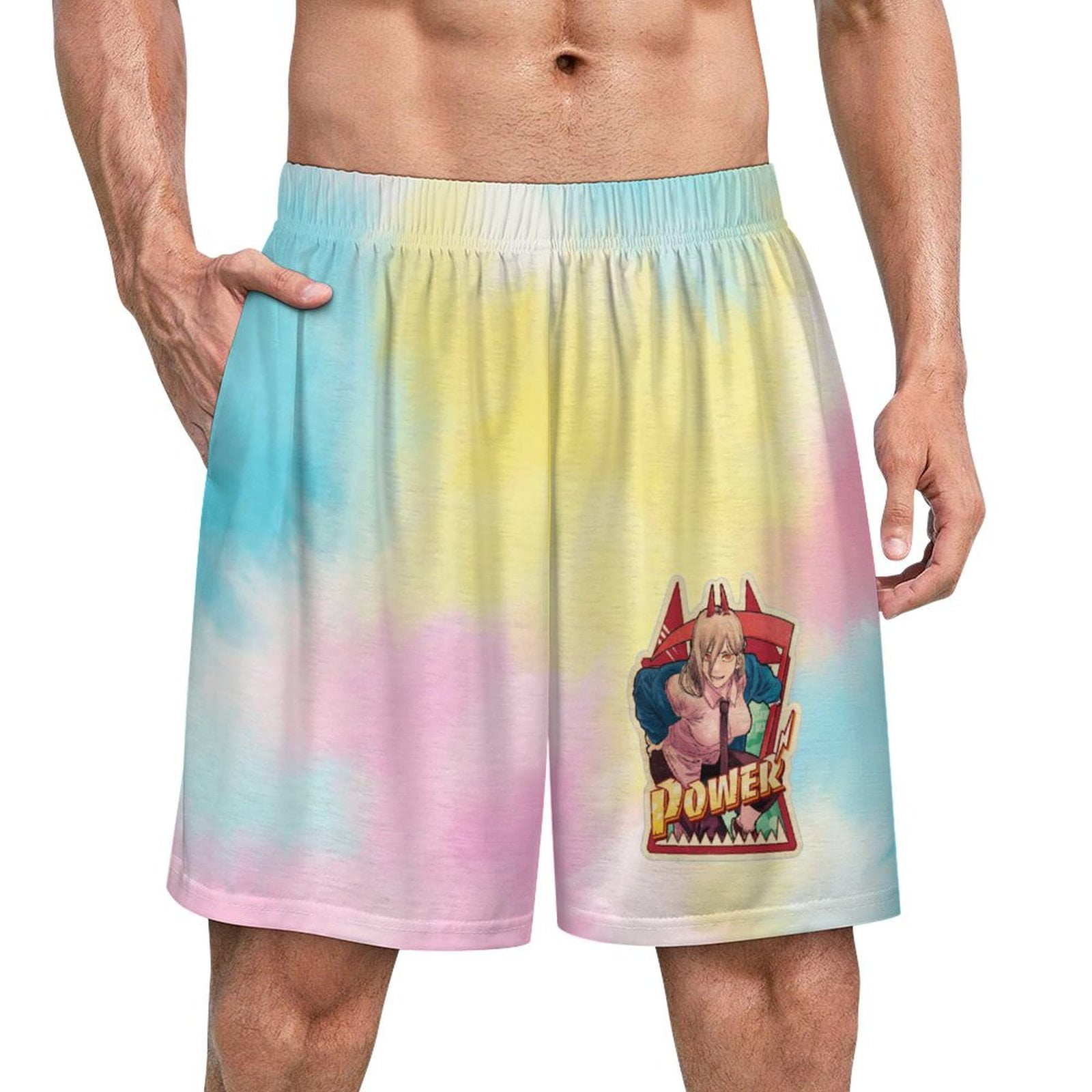 Anime Chainsaw Man Men's Shorts 3D Printed Beach Shorts Pajama Pants ...