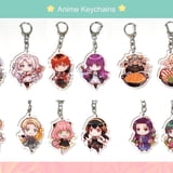 Anime Character Acrylic Keychain Cute Chibi Bag Charm Fan Gift, random ...