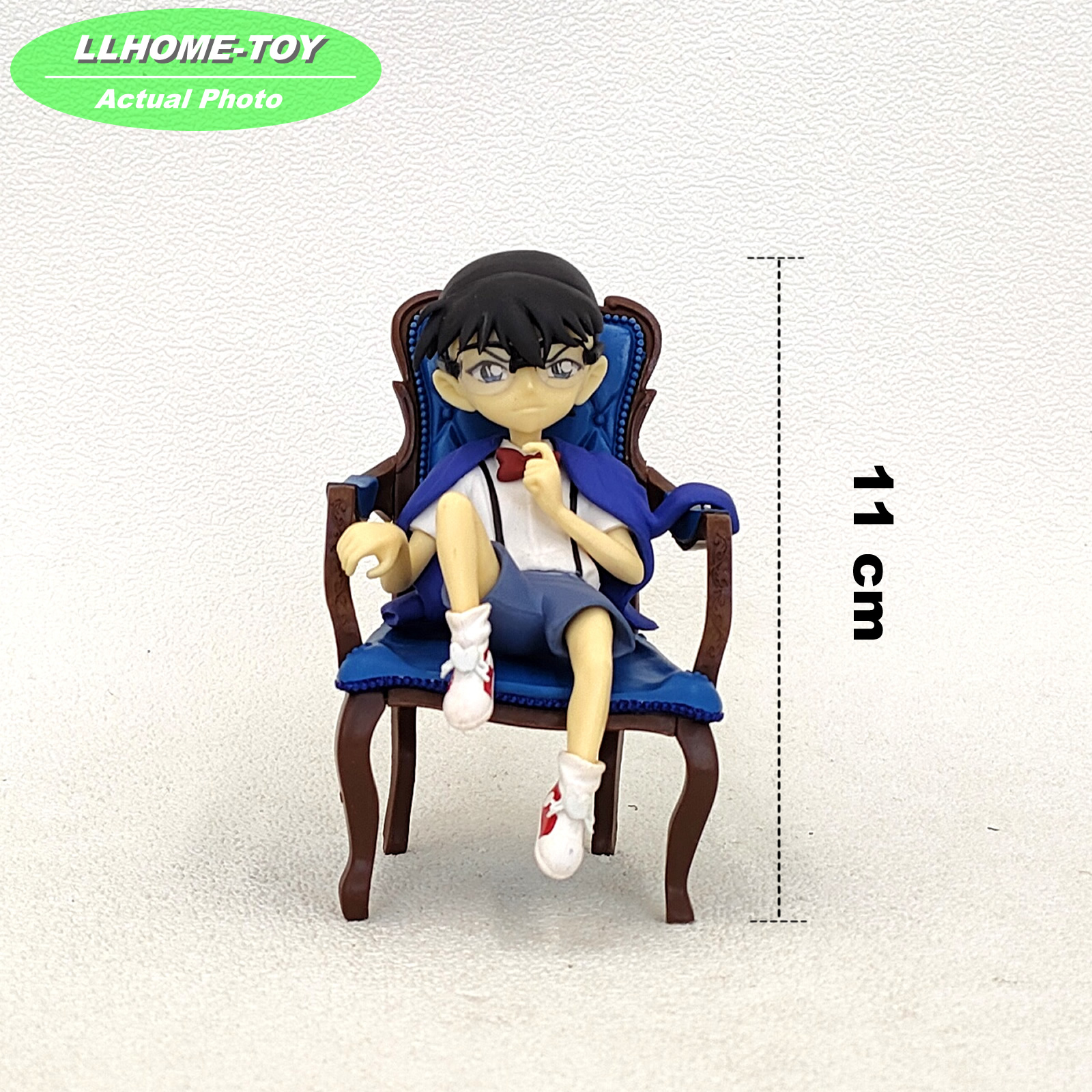 Anime Character Conan Edogawa Tracking Glasses Sitting PVC Figure Toy ...