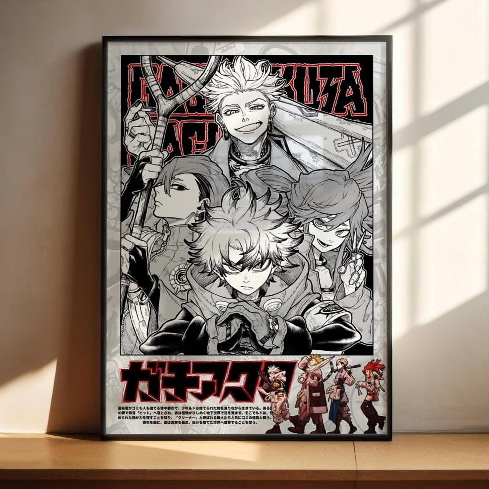 Anime Character Group Wall Art Featuring Rudo and Team from Gachiakuta ...