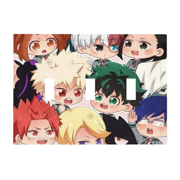 Anime Character My Hero Academia Wall Plate Cover 3 Gang Toggle ...