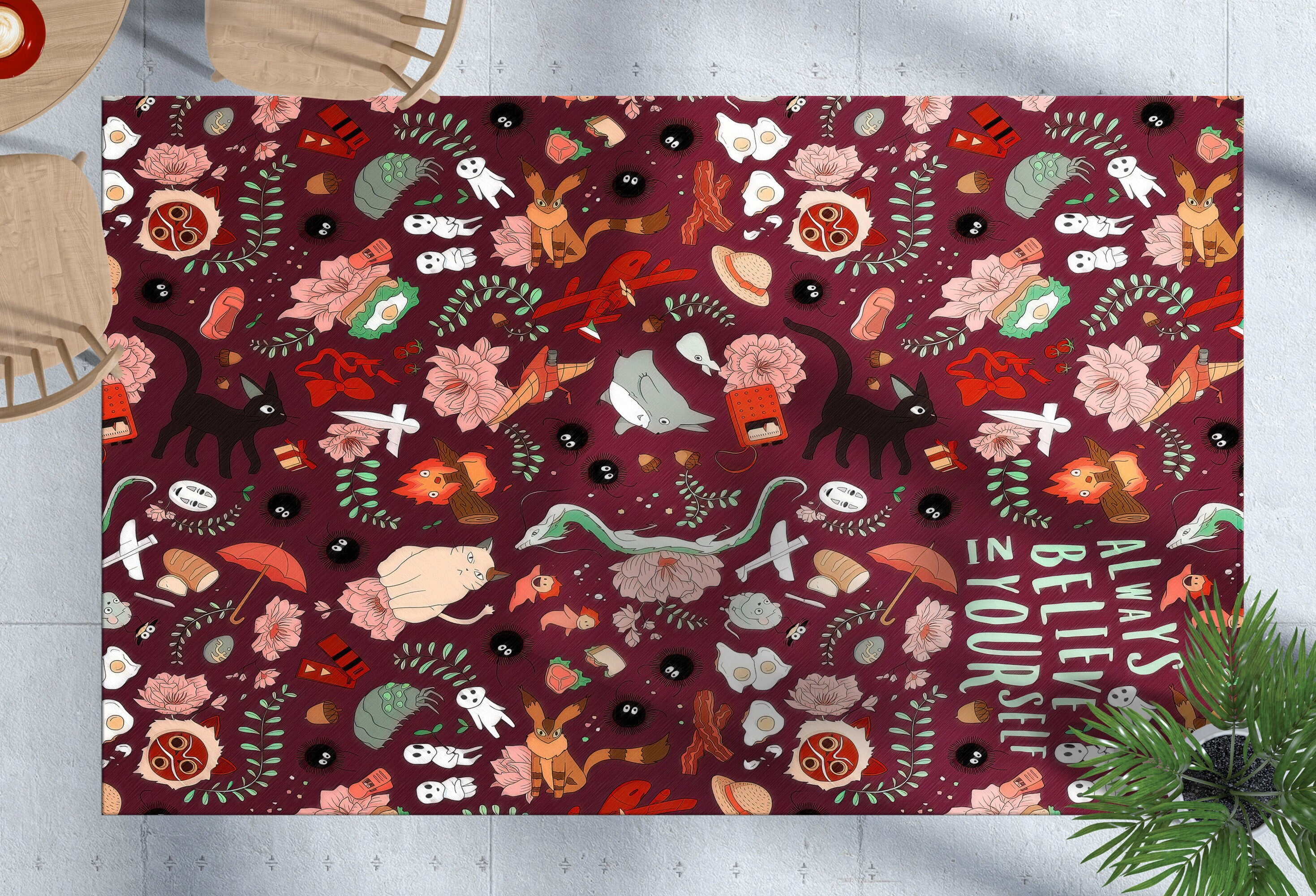 Anime Characters Rug, Modern Rugs, Always Believe Yourself Rugs, Area ...