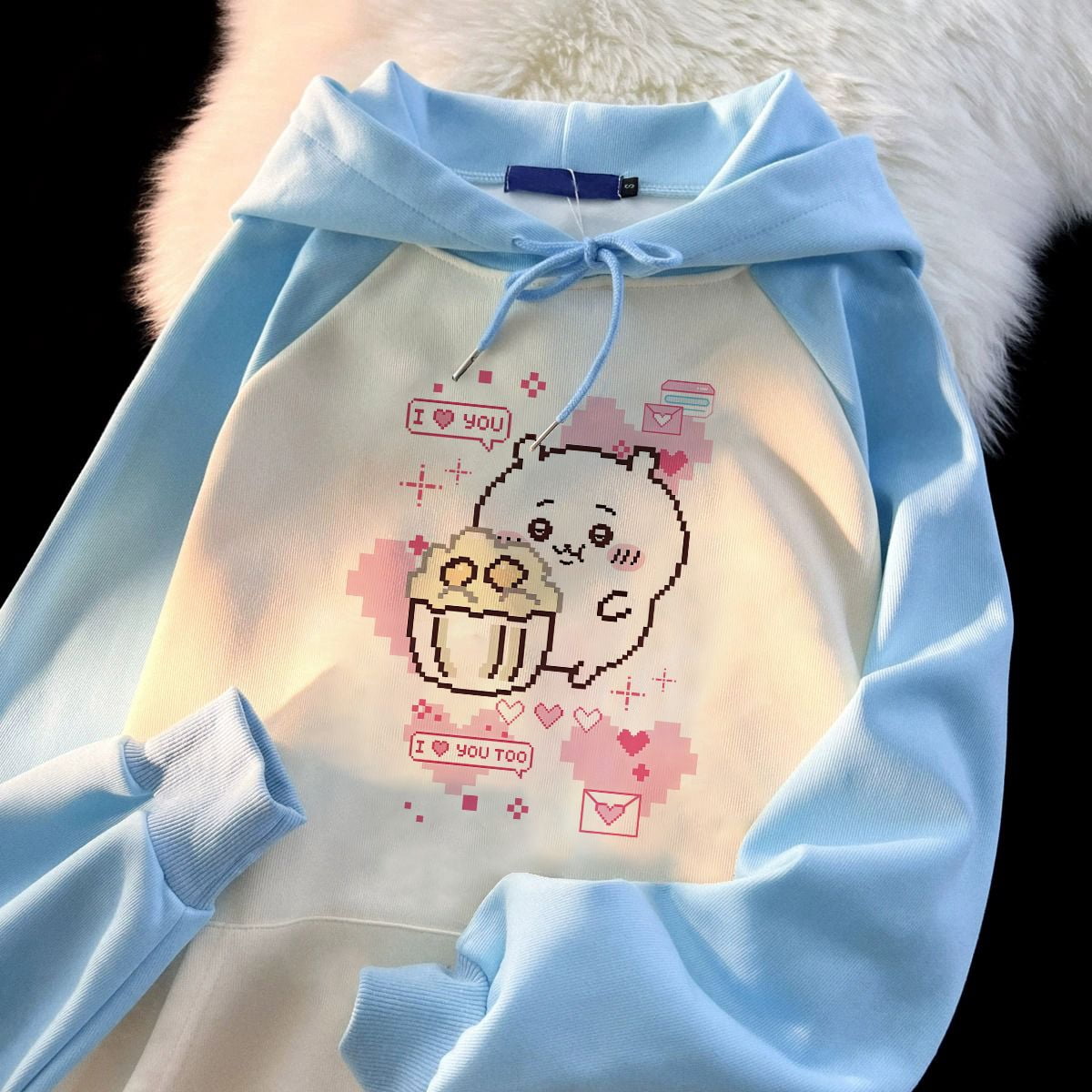 Anime Chiikawa College Sweatshirt Pure Cotton Loose Lazy Hooded Jacket ...