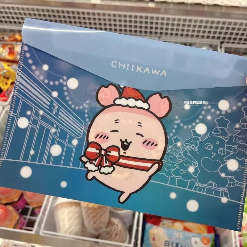 Anime Chiikawa Cute A4 File Organizer with Momonga Usagi Hachiware ...