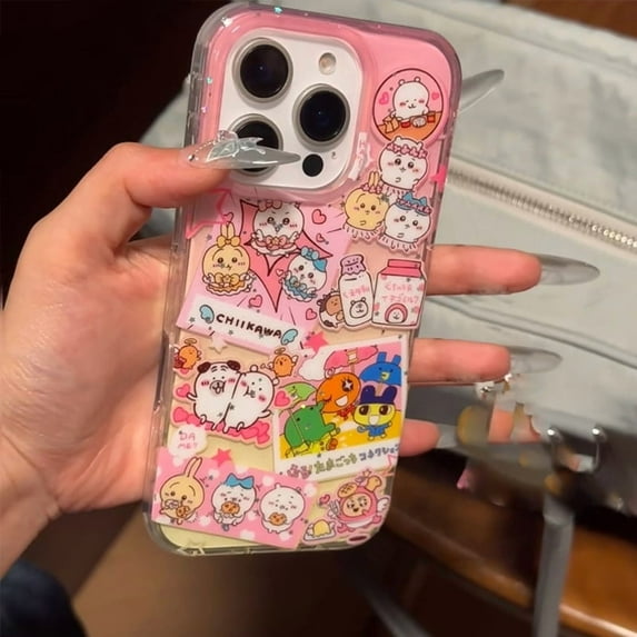Anime Chiikawa Friends Sshining Phone Case For iPhone 13 14 15 16 Pro ...