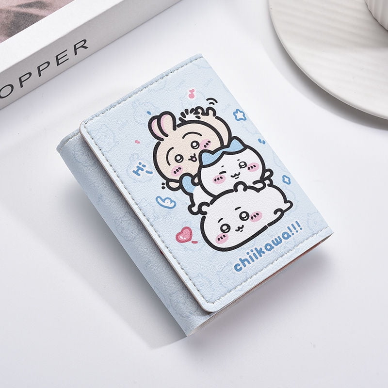 Anime Chiikawa Momonga Wallet Cute Cartoon Coin Purse Short Style Fold ...
