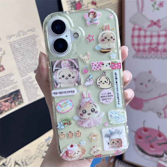 Anime Chiikawa Strawberry Shining Phone Case For iPhone XR XS MAX 11 12 ...