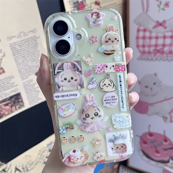 Anime Chiikawa Strawberry Shining Phone Case For iPhone XR XS MAX 11 12 ...