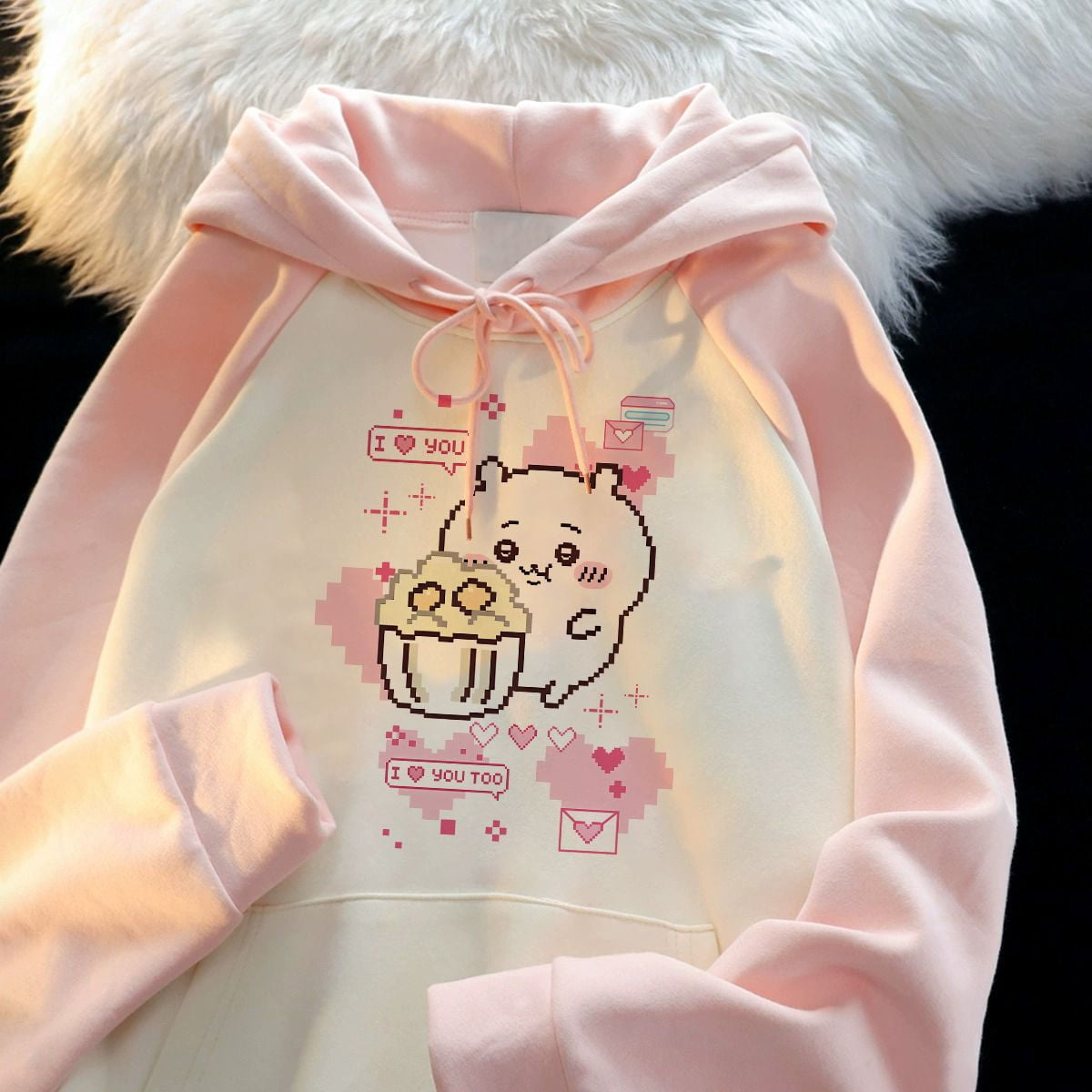 Anime Chiikawa Sweatshirt Women's Thin Pure Cotton Loose Hooded Jacket ...