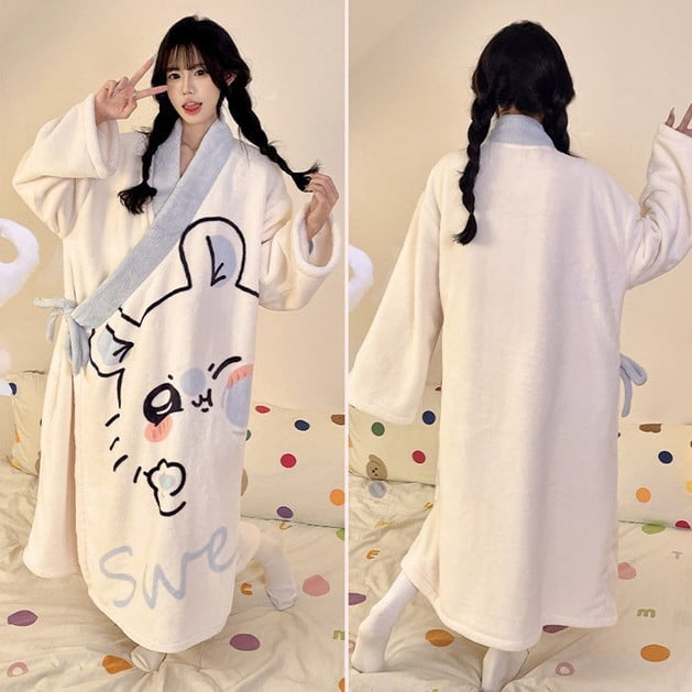 Anime Chiikawa cartoon flying squirrel nightgown autumn and winter ...