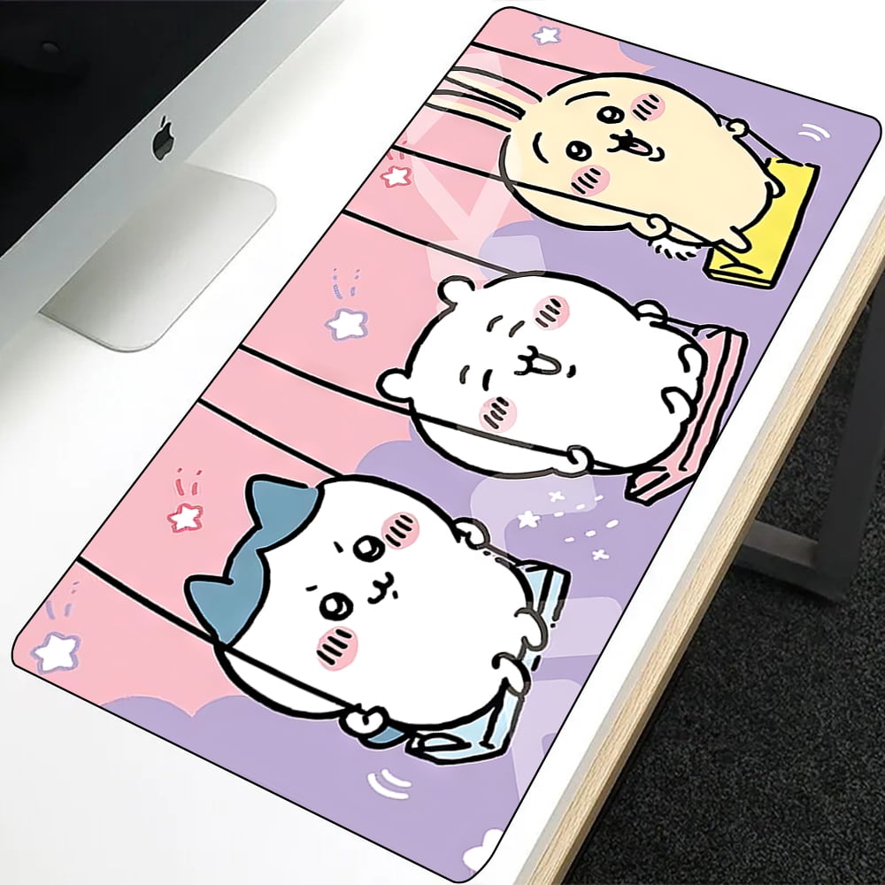 Anime Chiikawaes Mousepad HD Printing Computer Gamers Locking Edge Non ...