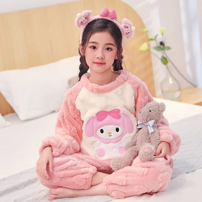 Anime Children Autumn Winter Home Clothing Kawaii Sanrios Kuromi My ... Anime Children Autumn Winter Home Clothing Kawaii Sanrios Kuromi My ...