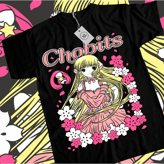 Anime Chobits Chi Apanese Freya Sumomo Hibiya Graphic Black T-Shirt ...