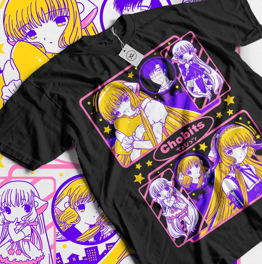 Anime Chobits Chi Apanese Sumomo Hibiya Girl Graphic Black T-Shirt Size ...