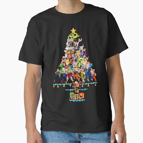 Anime Christmas Tree Epic Holiday Power Manga Japan Cool Art Unisex T ...