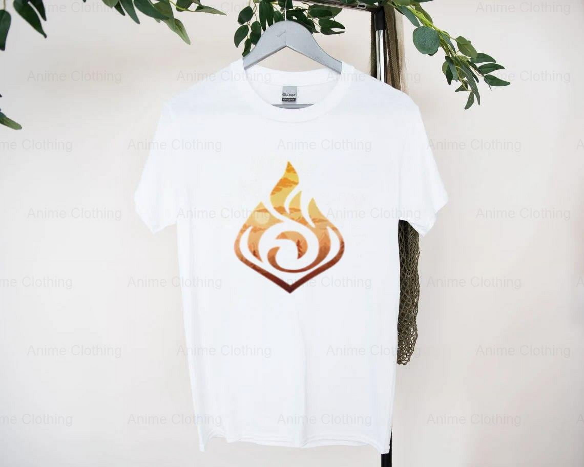 Anime Clothing Genshin Impact Pyro Element T-Shirt, for men & women, up ...