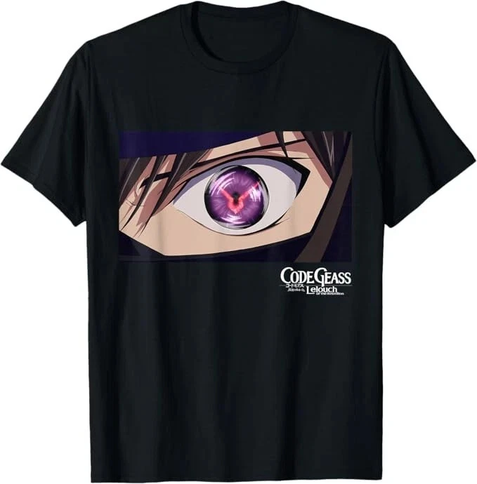 Anime Code Geass Purple Eye Enigmatic Enthusia Black T Shirt Size S ...