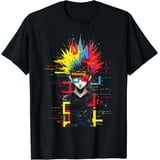 Anime Colorful Artwork Japan Art Graphic Anime T-Shirt Vintage Tee ...
