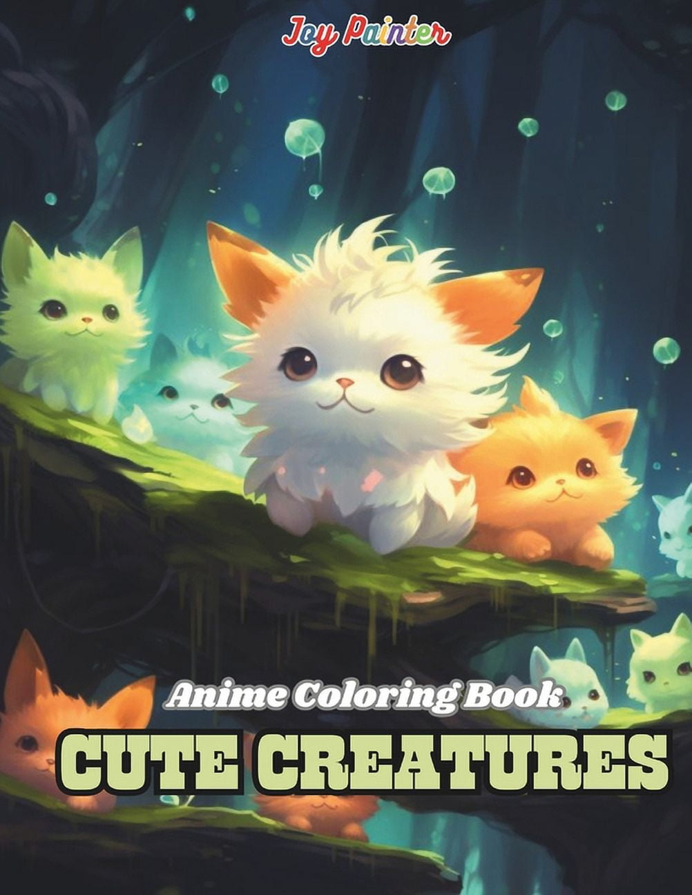 Anime Coloring Book: Cute Creatures: Mystical Manga Moments, (Paperback ...