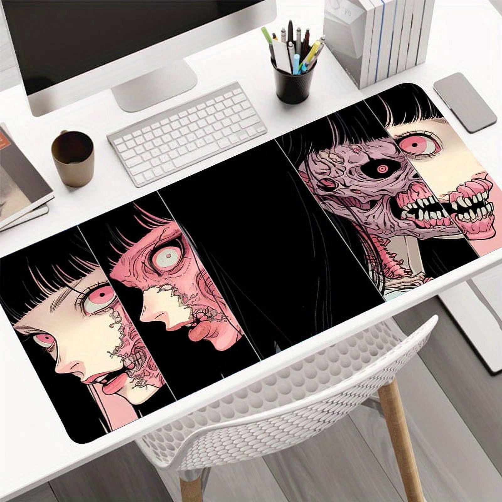 Anime Comic Face Large Gaming Mousepad Computer HD Keyboard Pad Mouse ...