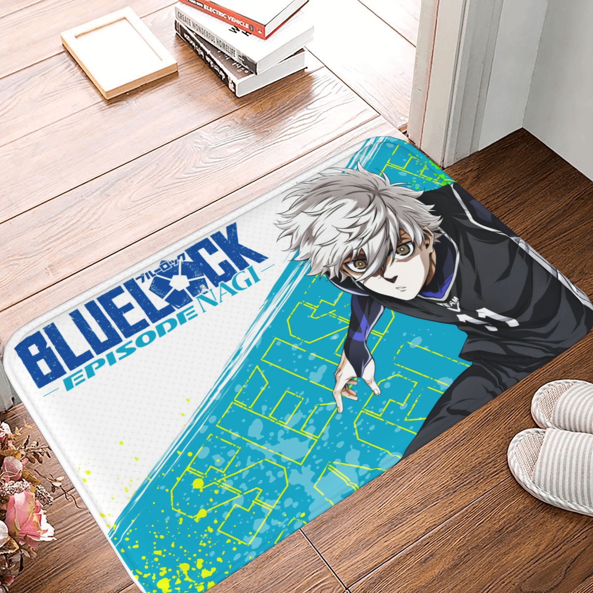 Anime Comic Multi-Size Flannel Non-slip Mat,Blue Lock Flannel Floor Mat ...