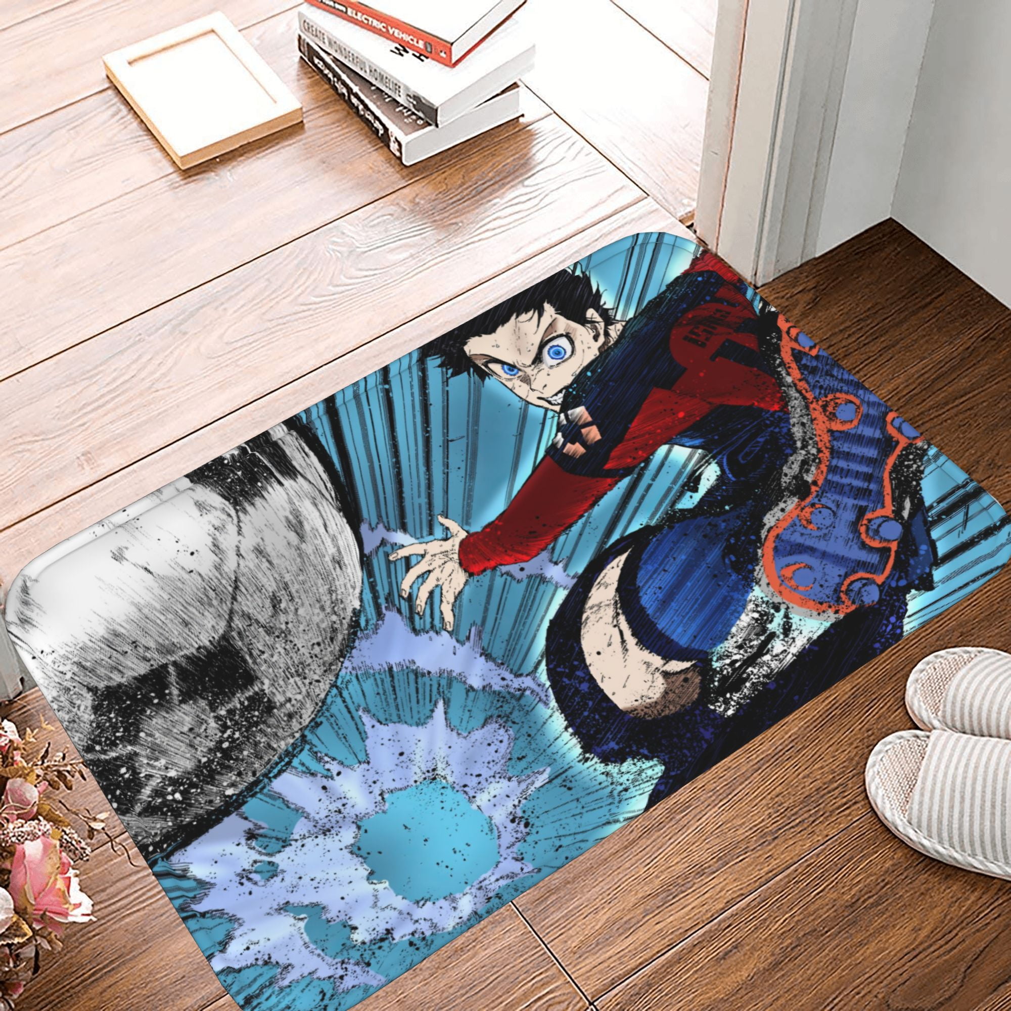 Anime Comic Multi-Size Flannel Non-slip Mat,Blue Lock Flannel Floor Mat ...