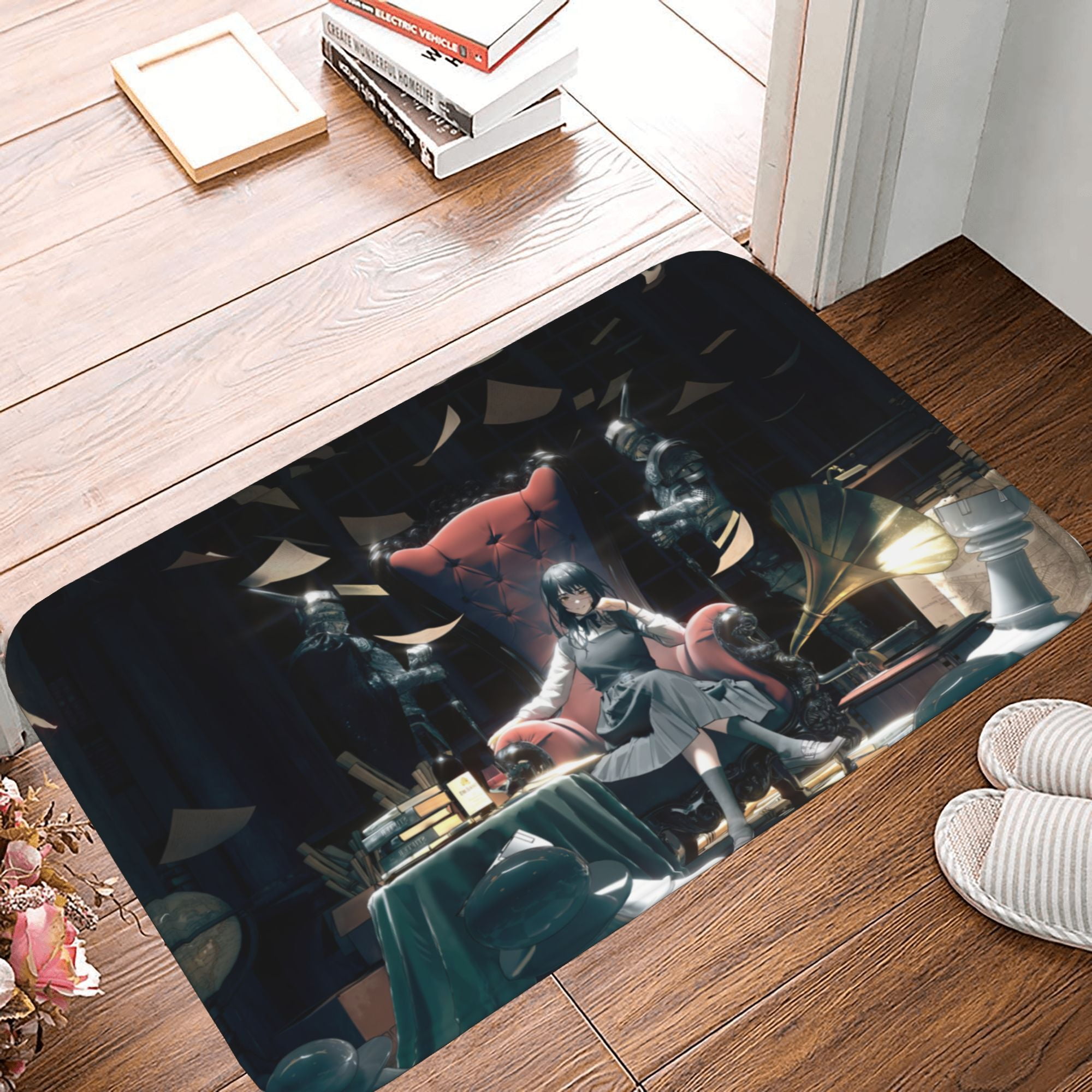 Anime Comic Multi-Size Flannel Non-slip Mat,Chainsaw Man Flannel Floor ...